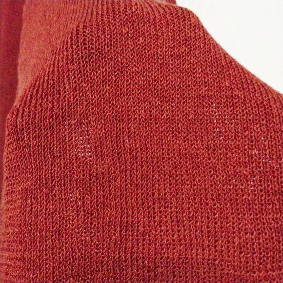 Zara | Pants & Jumpsuits | Zara Knit Linen Blend Wide Leg Culottes Rust ...